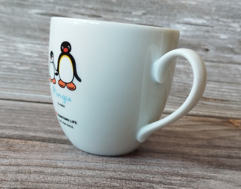 Pingu Vintage Coffee Mug Cup Gift White Ceramic Retro - Etsy