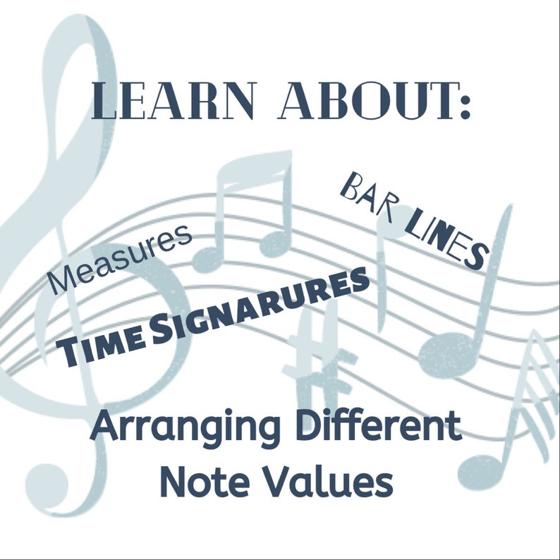 Measures and Time Signatures: Music Theory Worksheet part 1 - Etsy