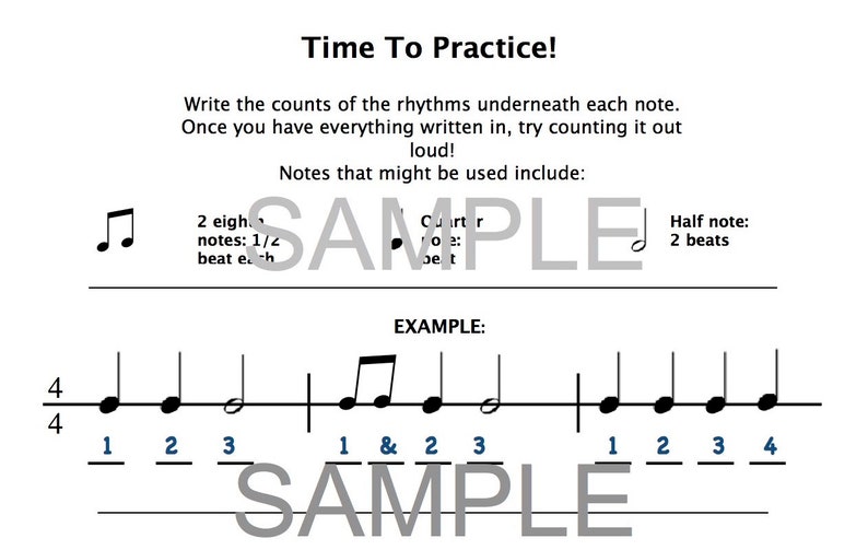 Measures and Time Signatures: Music Theory Worksheet (part 2) - Etsy UK