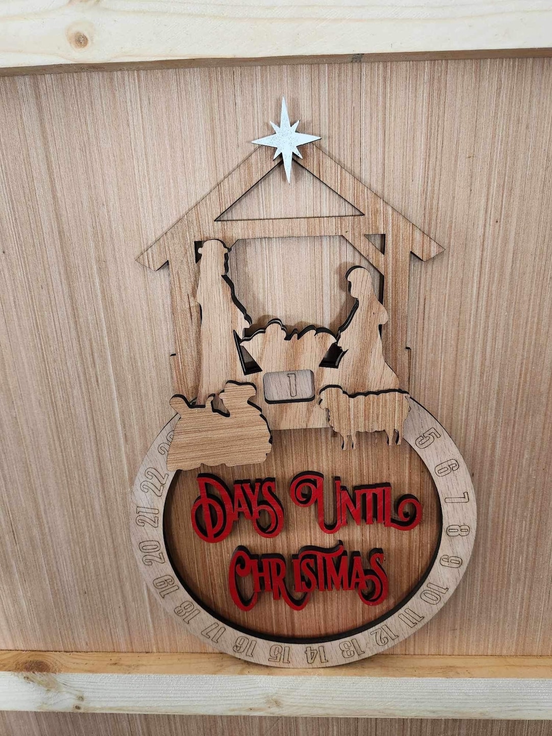 Countdown Until Christmas - Nativity Scene - Etsy