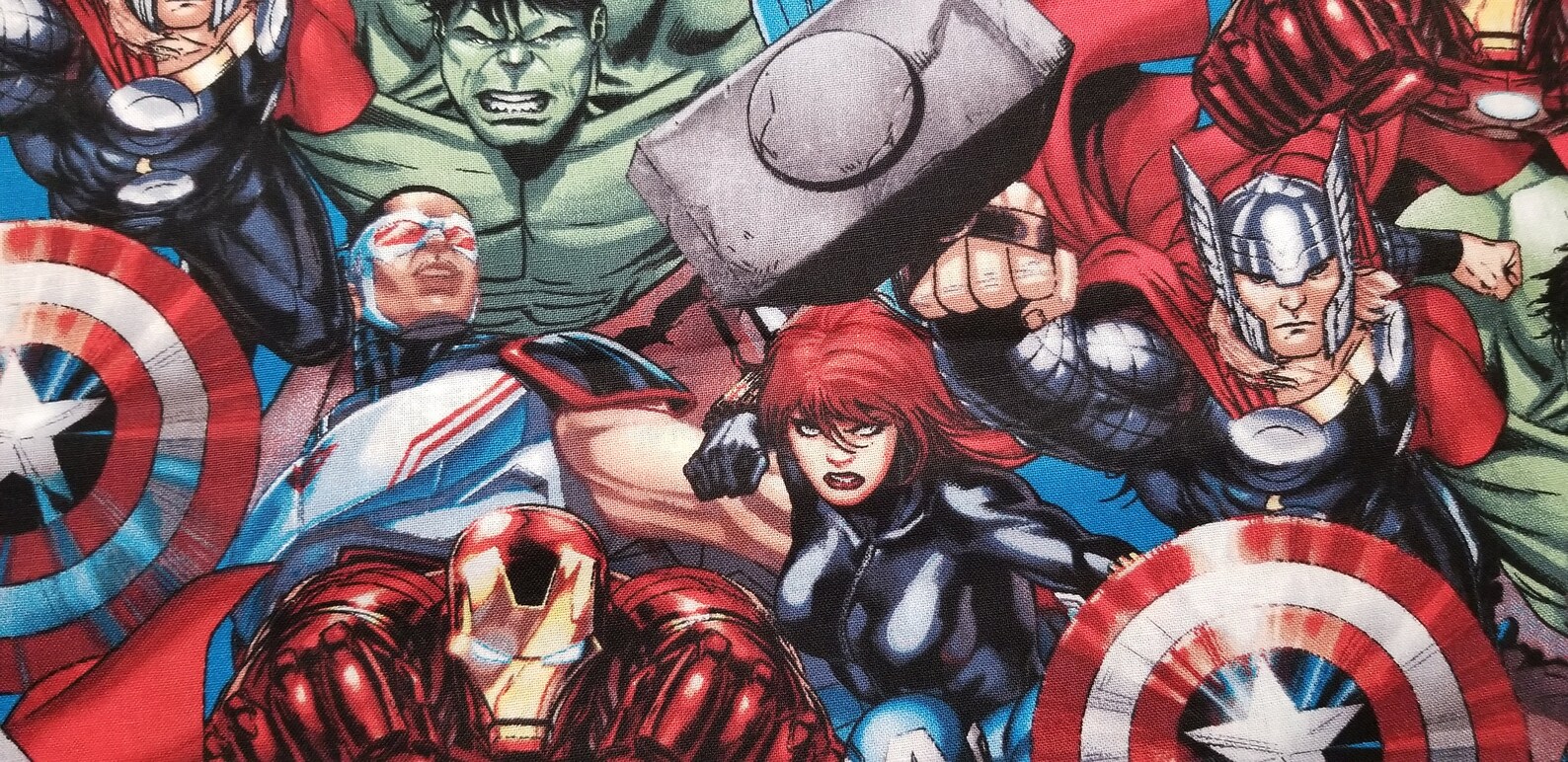 Marvel Packed Avengers Fabric Fat Quarter 1/4 Yard 1/2 Yard | Etsy
