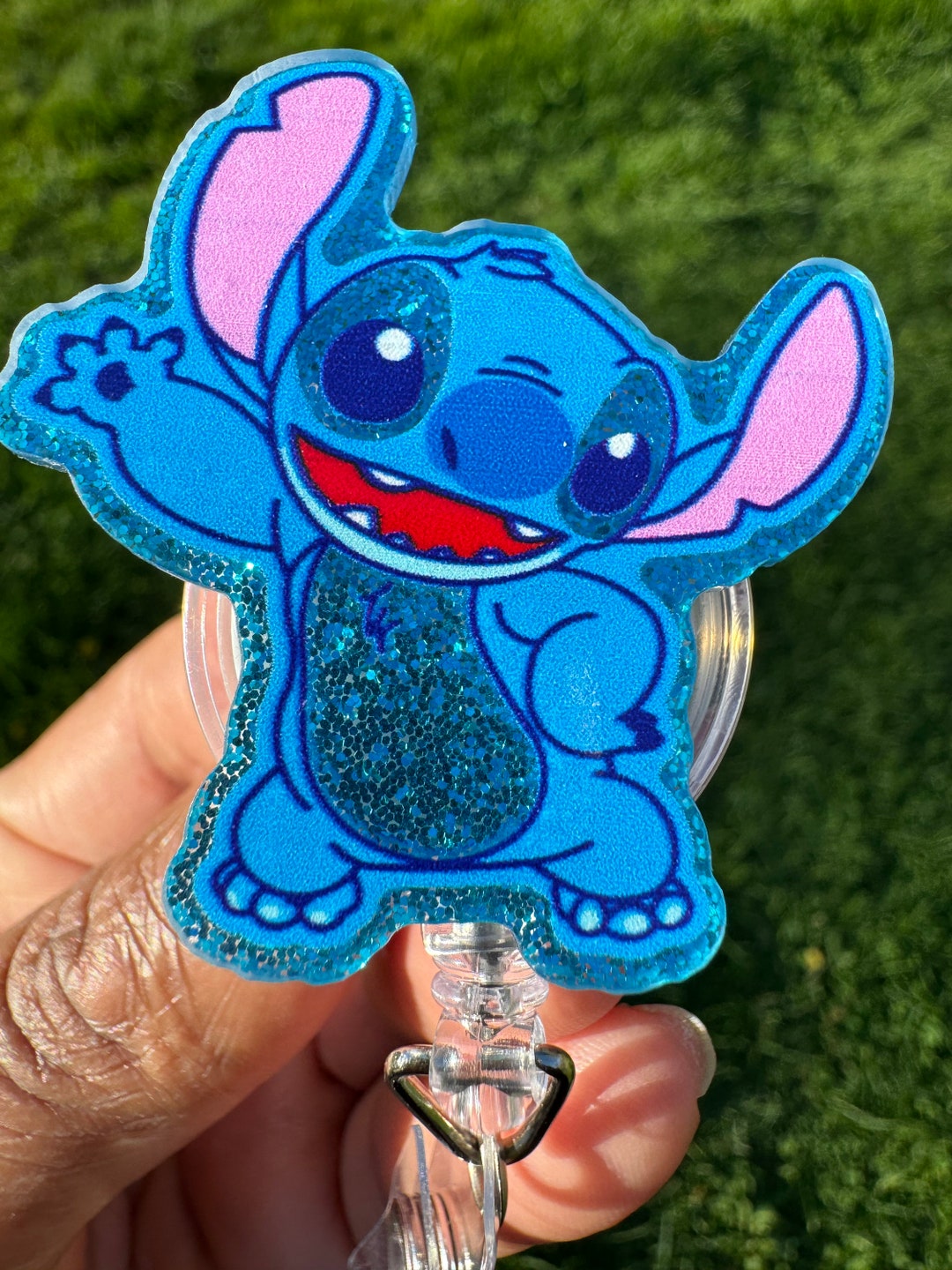 Disneys Stitch From Lilo and Stitch Badge Reel With Alligator Clip. - Etsy