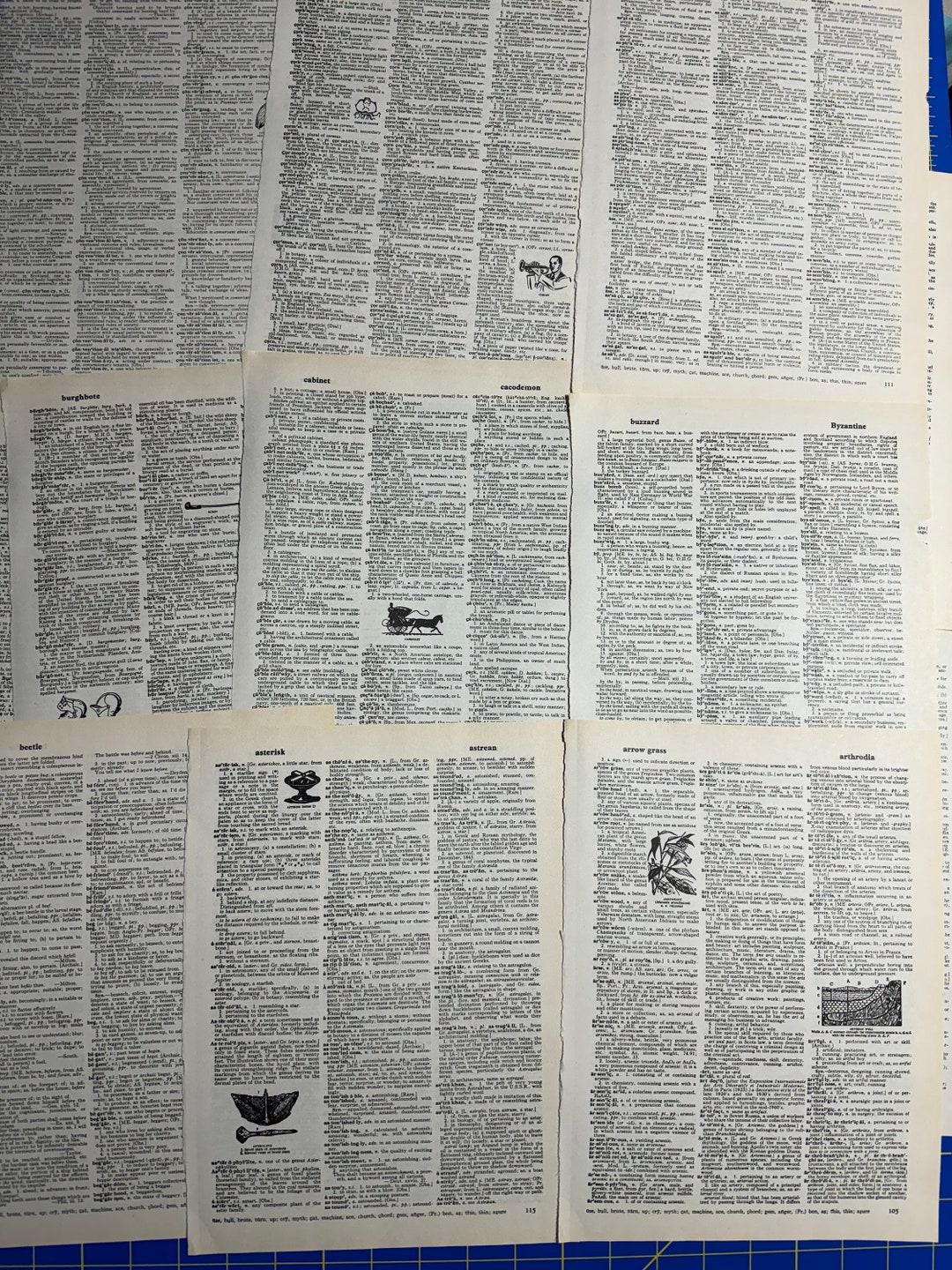 Vintage Dictionary Pages. Vintage Ephemeral Dictionary Pages for ...