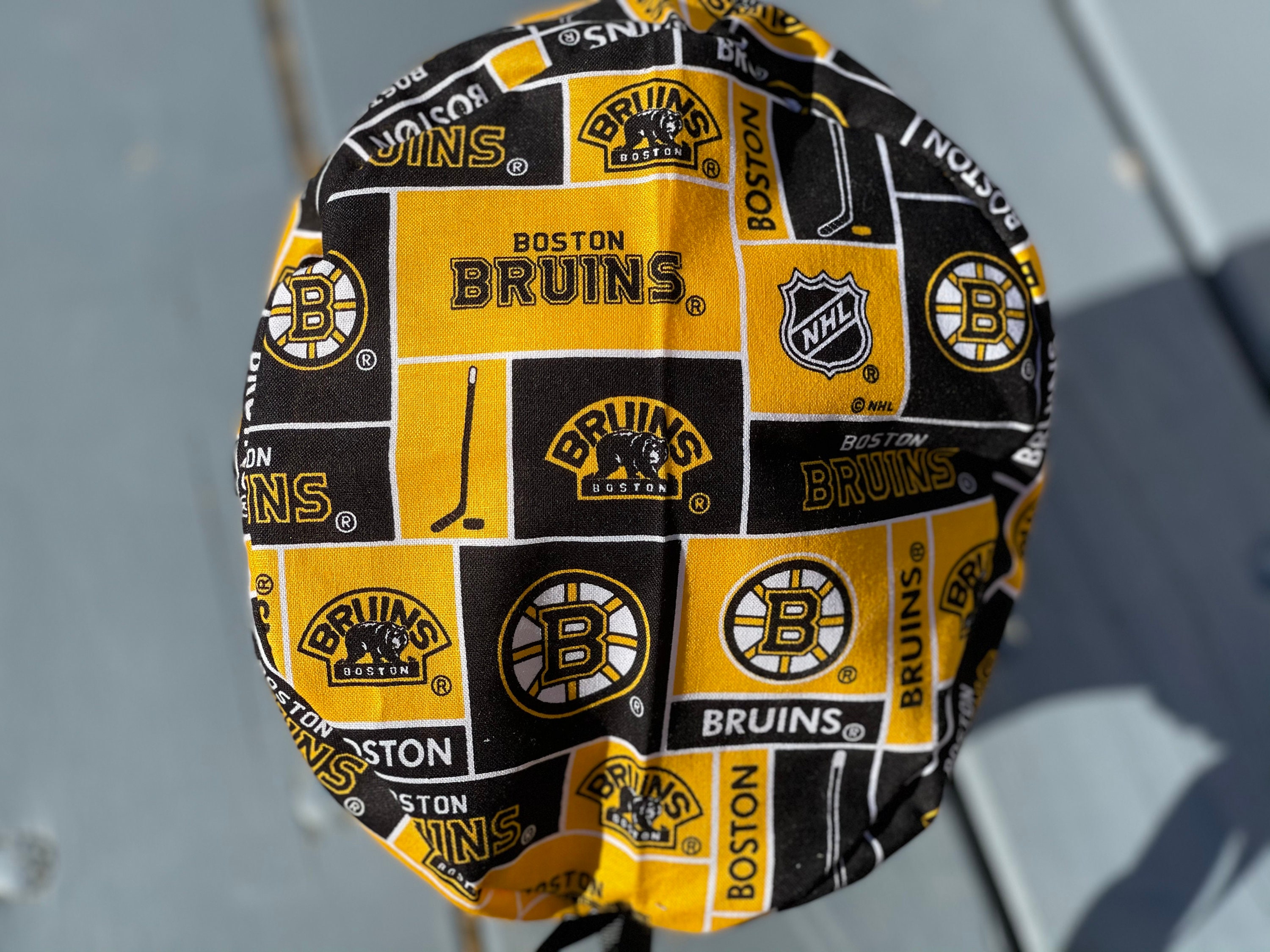 Cap Style Yellow Boston Bruins NHLSports Team Print Unisex Tie | Etsy