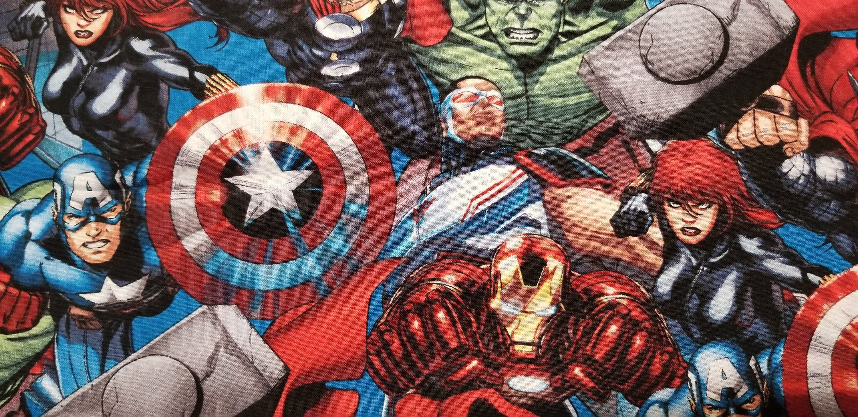 Marvel Packed Avengers Fabric Fat Quarter 1/4 Yard 1/2 Yard | Etsy