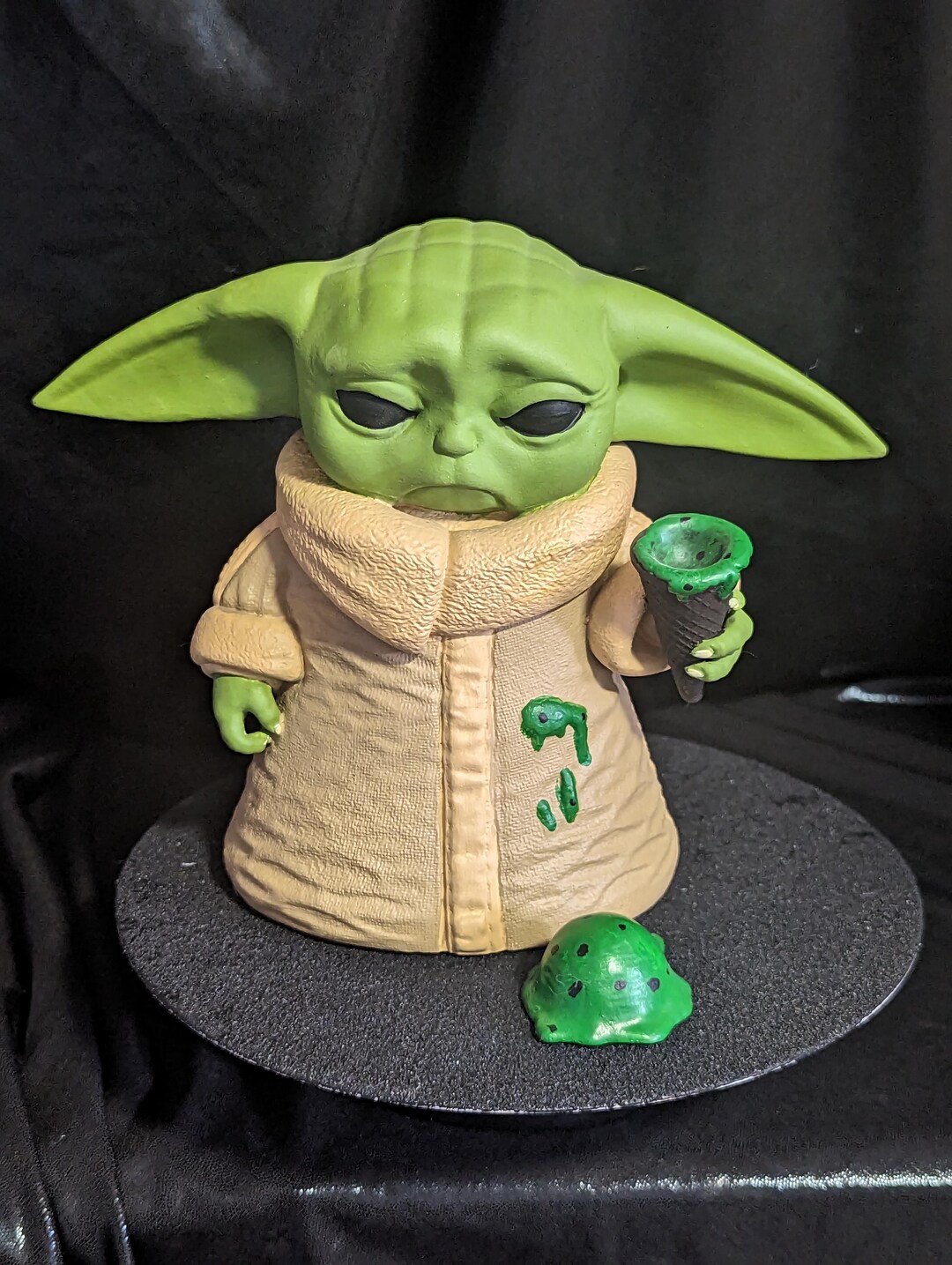 3D Printed and Painted Model Sad Grogu - Etsy