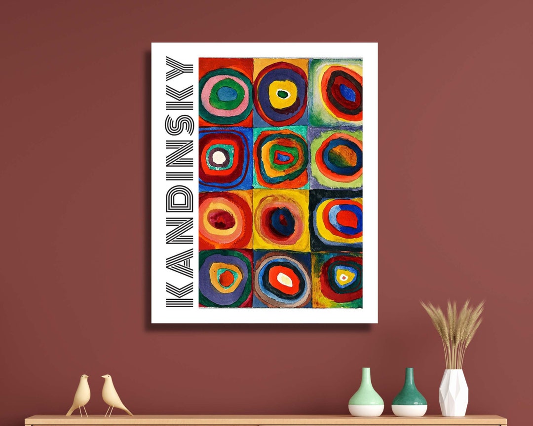 Kandinsky Squares With Concentric Rings 1913 Ready to Hang - Etsy