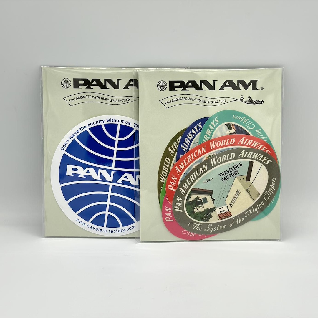 Traveler's Factory PAN AM Airline Sticker Pack 2 Versions, High Quality ...