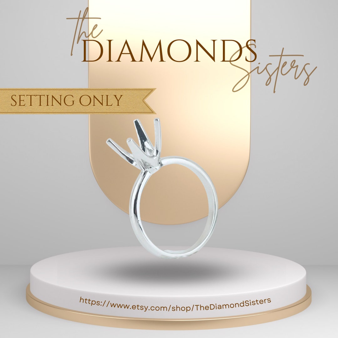 Custom Solitaire Platinum Ring Setting | Custom Made Diamond Ring ...
