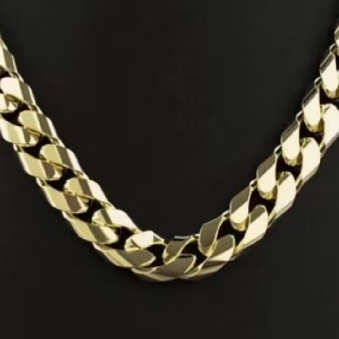 14K Solid Gold Miami Cuban Bracelet, 16mm Cuban Link, Chunky Gold ...