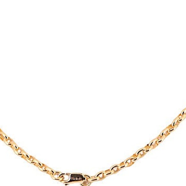 18k Solid Gold Chain - Etsy