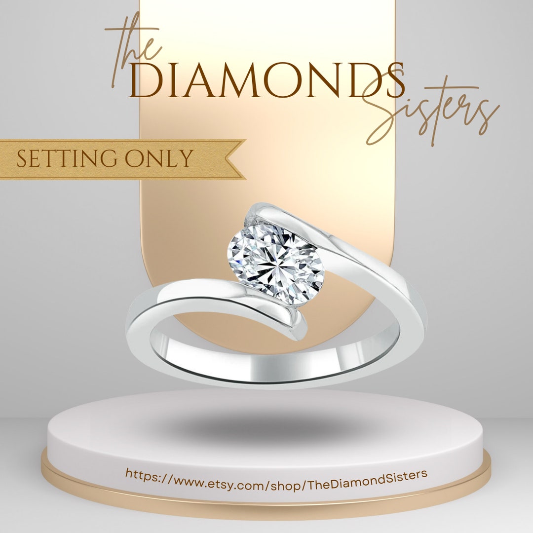 Crossover Solitaire Engagement Ring Setting |custom Made Diamond Ring ...