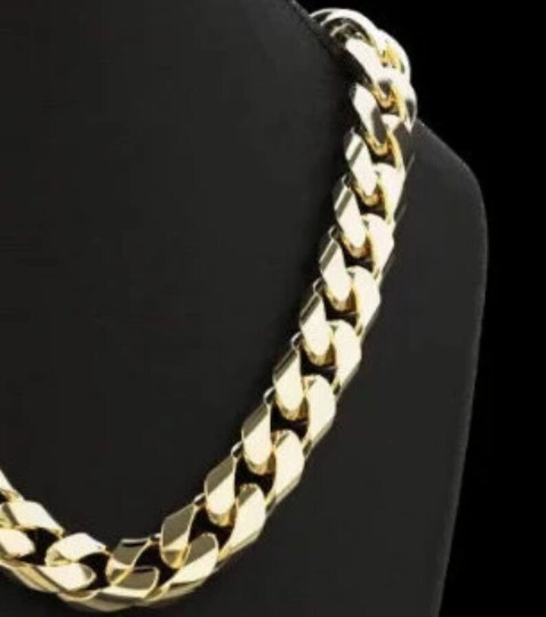 14K 16mm 24inch Solid Gold Miami Cuban Link Chain Necklace - Etsy