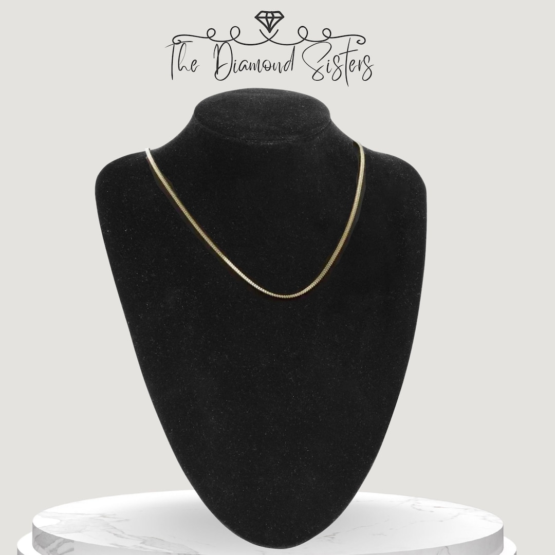 24K 2.5mm Gold Miami Cuban Link Chain Necklace, 20inch Authentic Gold ...