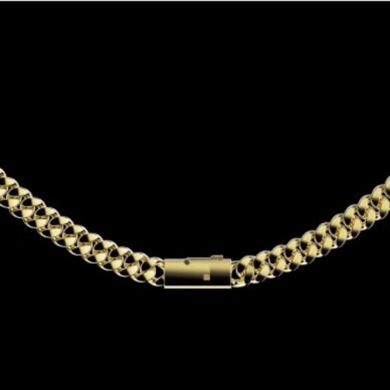 14K Solid Gold Miami Cuban Link Chain Necklace 5mm Cuban - Etsy