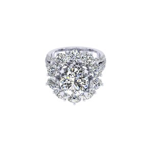 Constance Hidden Halo, Platinum Ring Setting, Split Shank Ring, Ring Setting, Mounting Ring ...