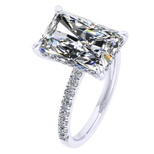 Platinum Hidden Halo Diamond Ring Setting, Hidden Accent, Mounting Ring ...