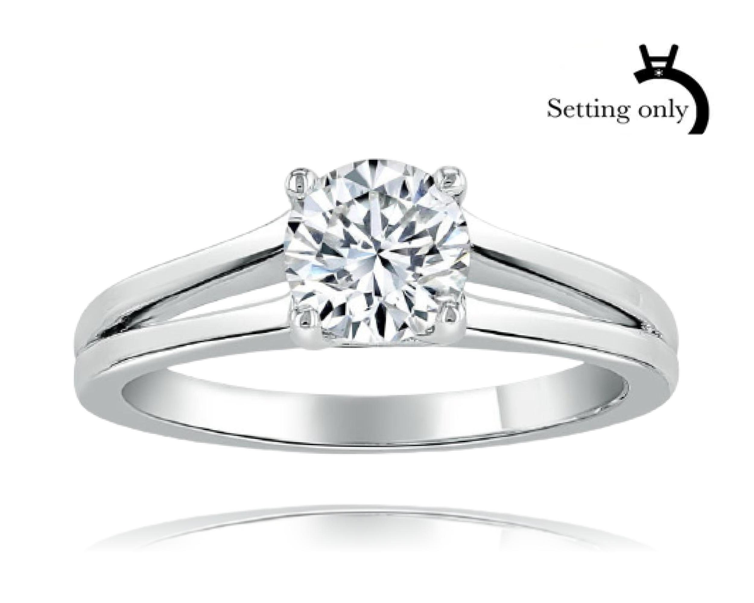 Split Shank Solitaire Engagement Ring Setting Ring Setting - Etsy