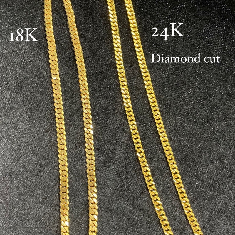 18k Gold Cuban Link Chain - Etsy