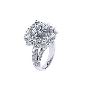 Constance Hidden Halo, Platinum Ring Setting, Split Shank Ring, Ring Setting, Mounting Ring ...