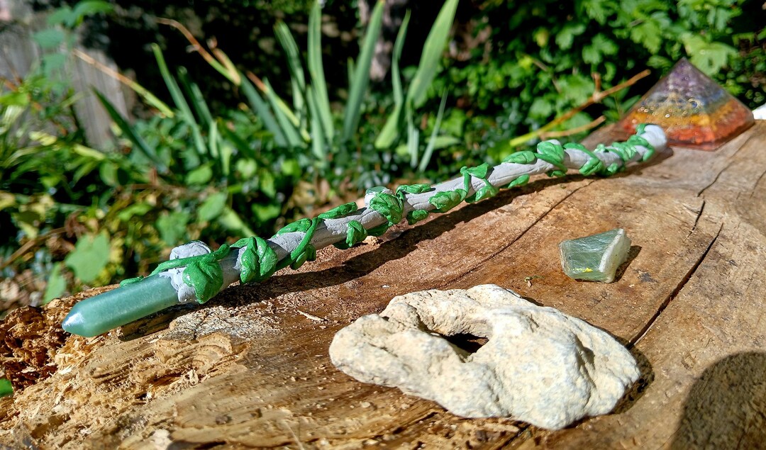 Aventurine Crystal Magic Wand, Magic Wand, Crystal Magic Wand, Witchy ...