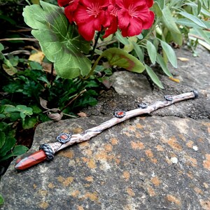 Magic Wand, Red Jasper Magic Wand, Hand Sculpted and Hand Painted Magic ...