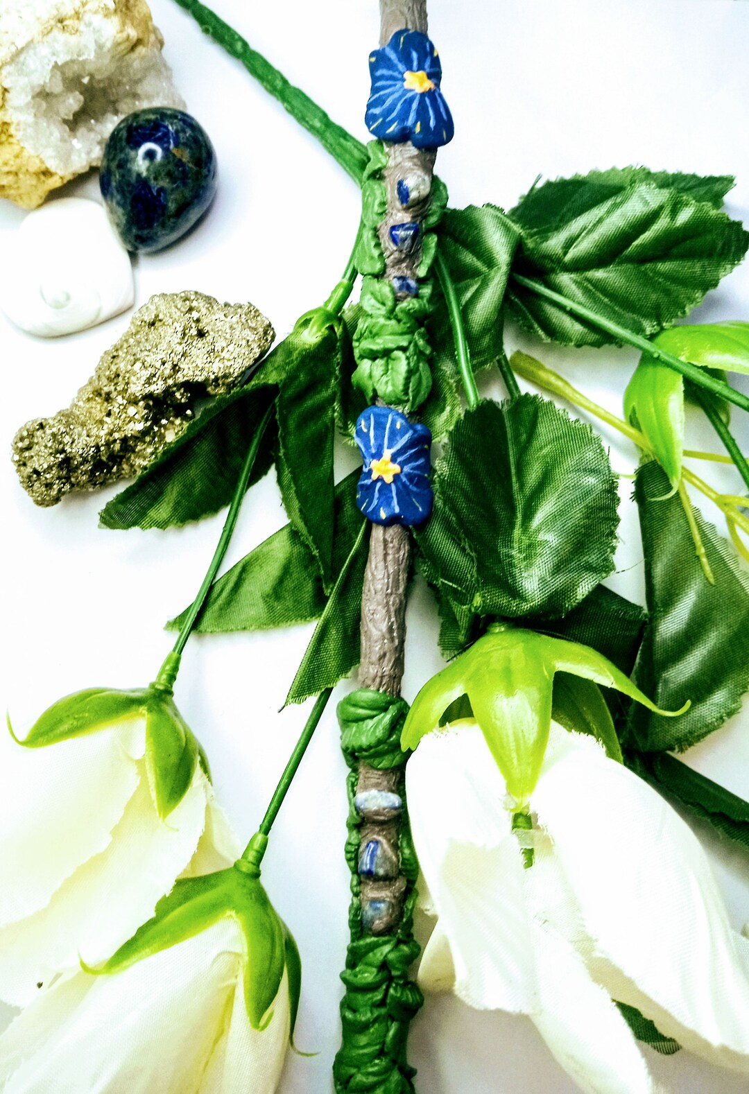 Magic Wand, Wand, Lapis Lazuli Crystals Wand, Lapis Point, Crystal Wand ...