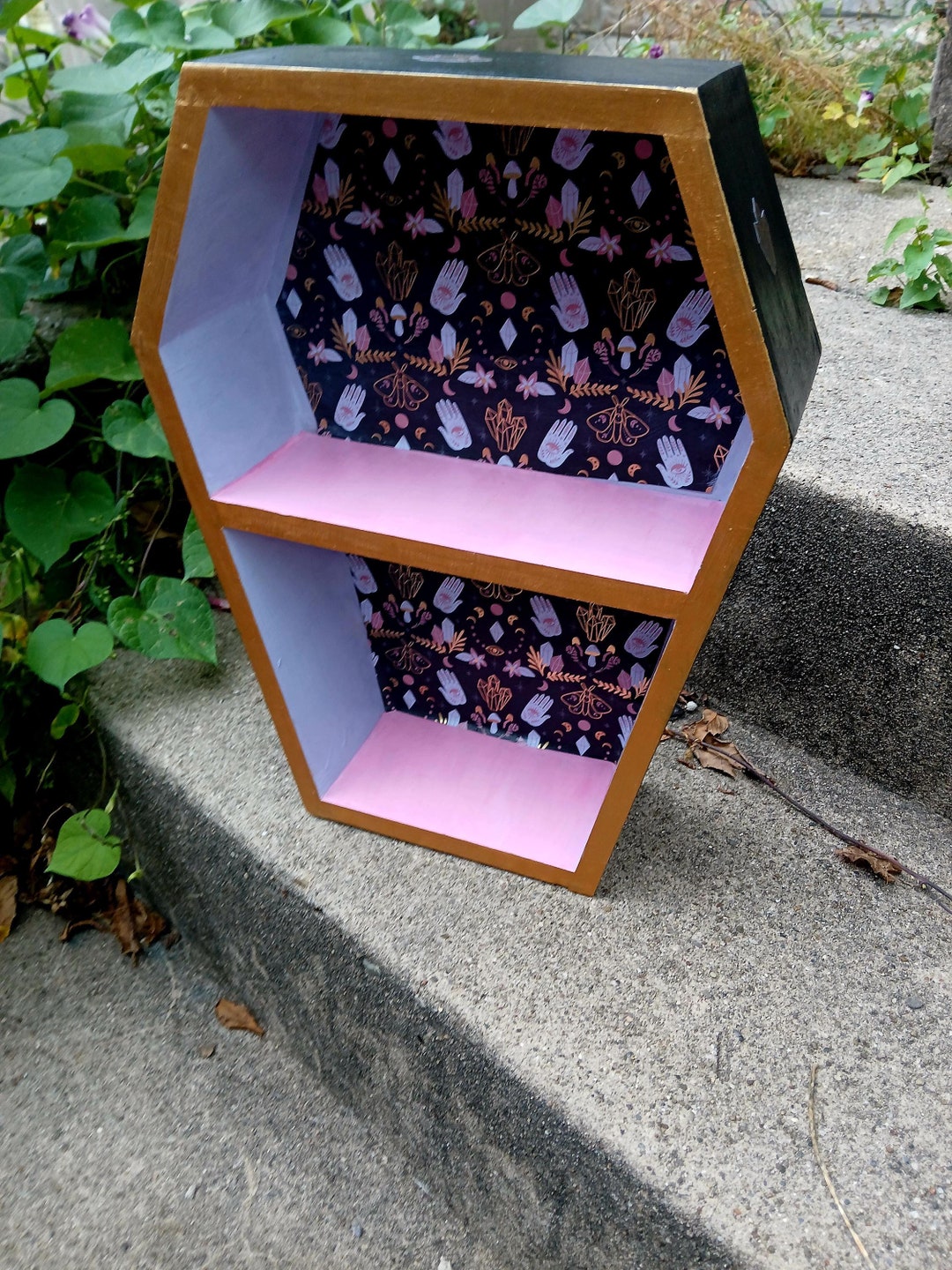 Coffin Shelf, Handmade Coffin Shelf, Coffin Shelves, Pastel Goth Coffin ...