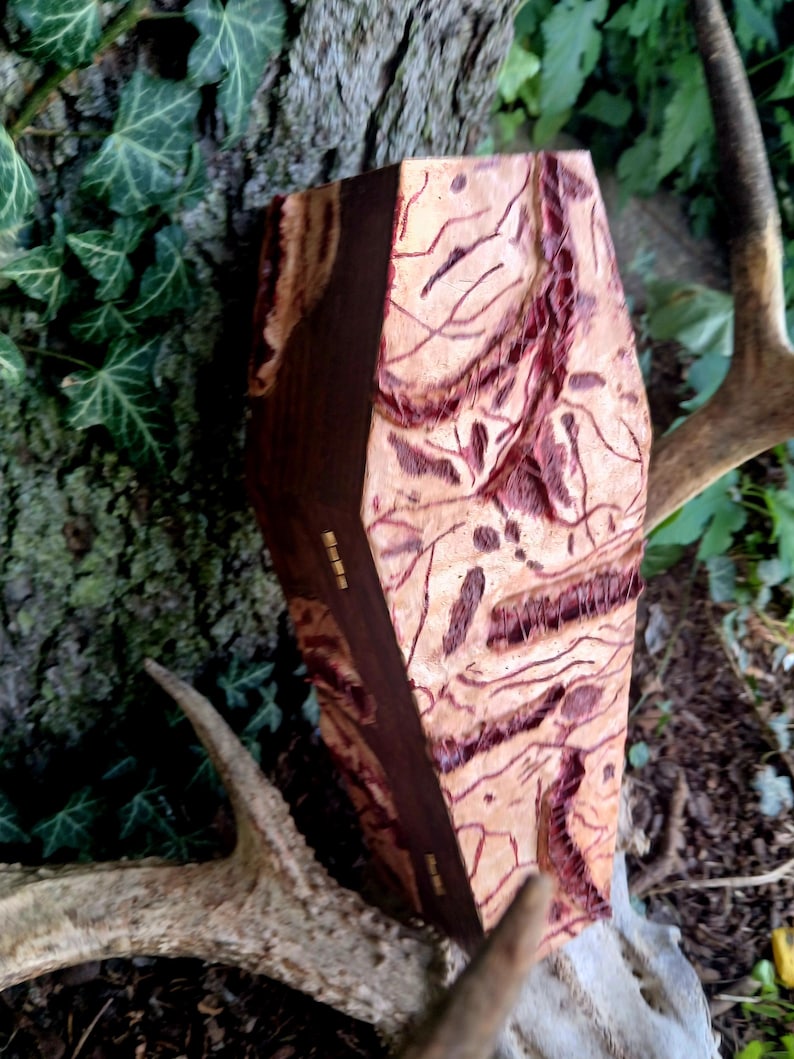 Stapled Skin Coffin Box, Skin Box, Horror Box, Creepy Box, Big Coffin ...