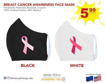 Pink Ribbon Mask - Etsy