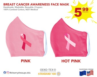 Pink Cancer Mask - Etsy