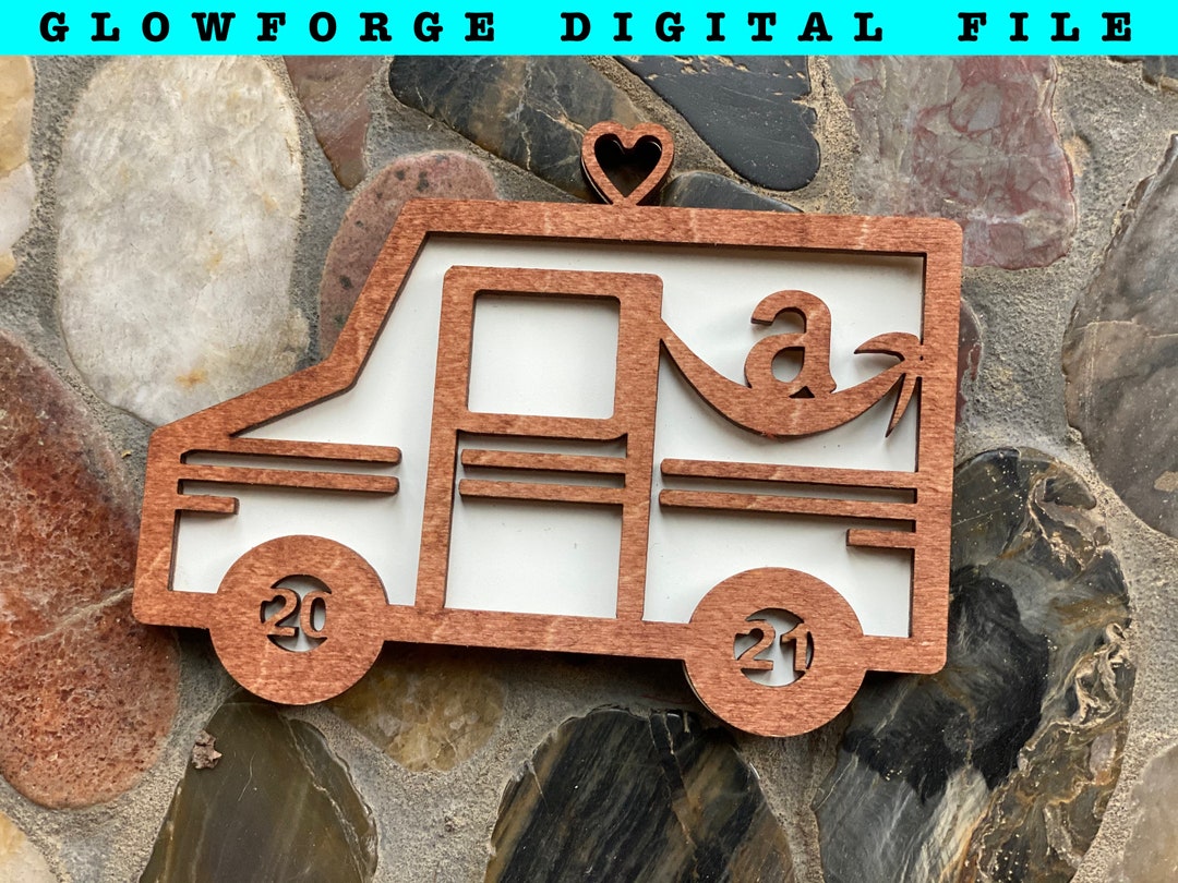 2021 AMAZON Christmas Ornament SVG File | Glowforge Digital File ...
