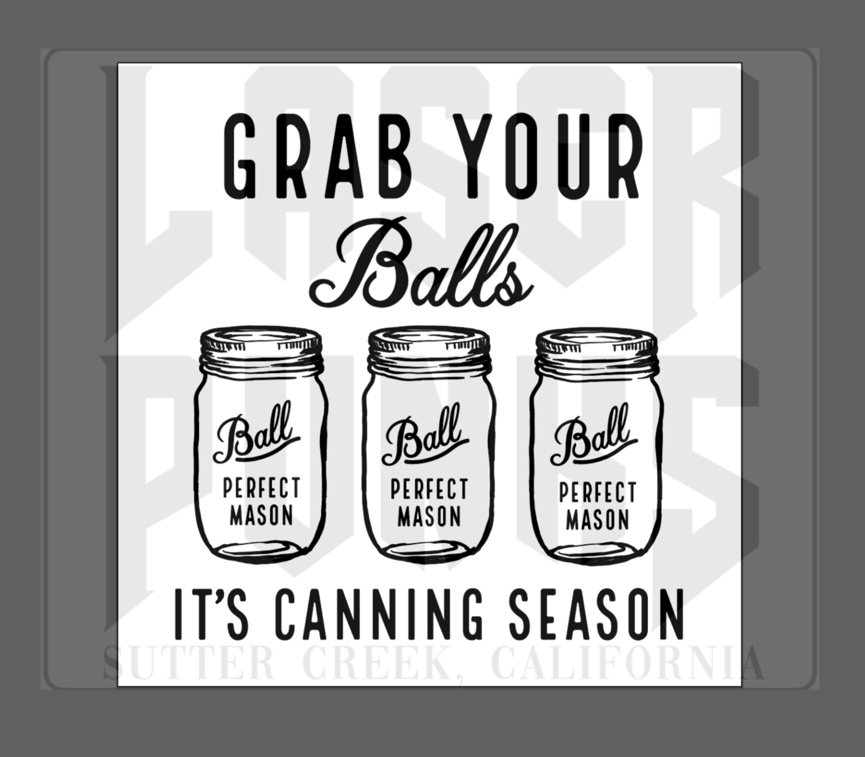 Grab Your Balls It's Canning Season SVG Glowforge SVG - Etsy