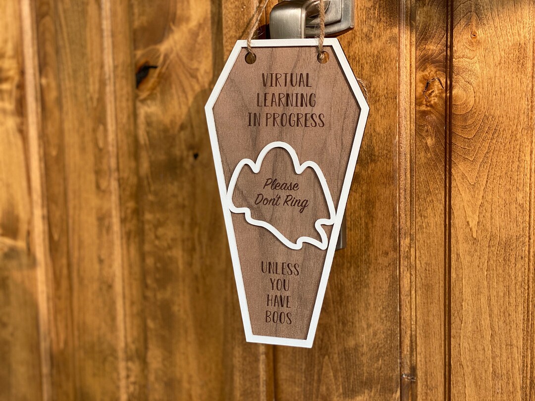 Virtual Learning SVG | Halloween Sign SVG File | Glowforge Digital File ...