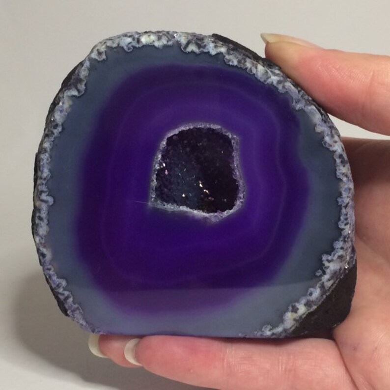 Purple Agate Agate Crystal Purple Agate Healing Crystal | Etsy