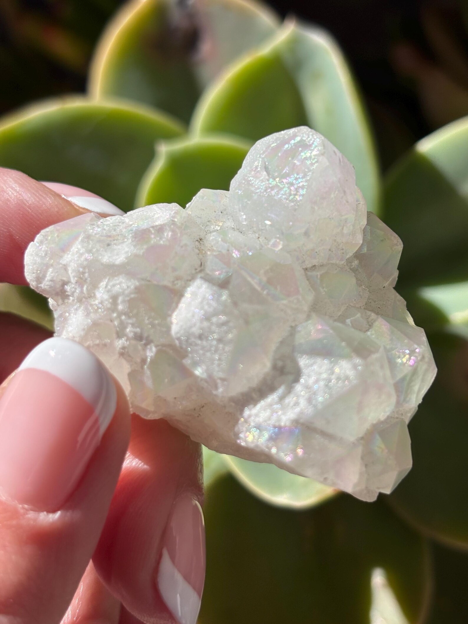 Angel Aura Quartz Cluster | Ethereal Calm, High Vibe Protection ...