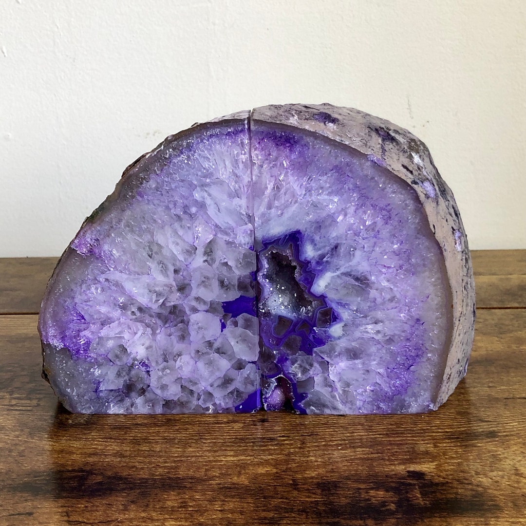 Purple Agate Bookends, Agate Bookends, Crystals Australia, Gemstones ...