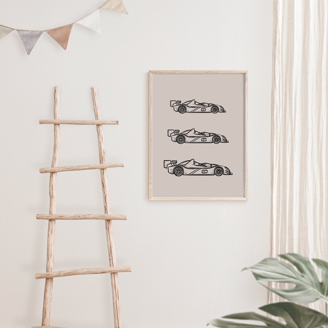 Racing Car Print Digital Art Nursery Print Digital Print - Etsy