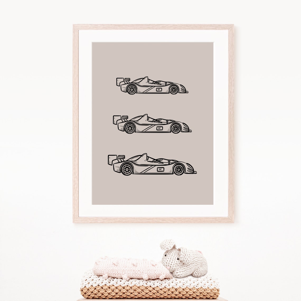 Racing Car Print Digital Art Nursery Print Digital Print - Etsy