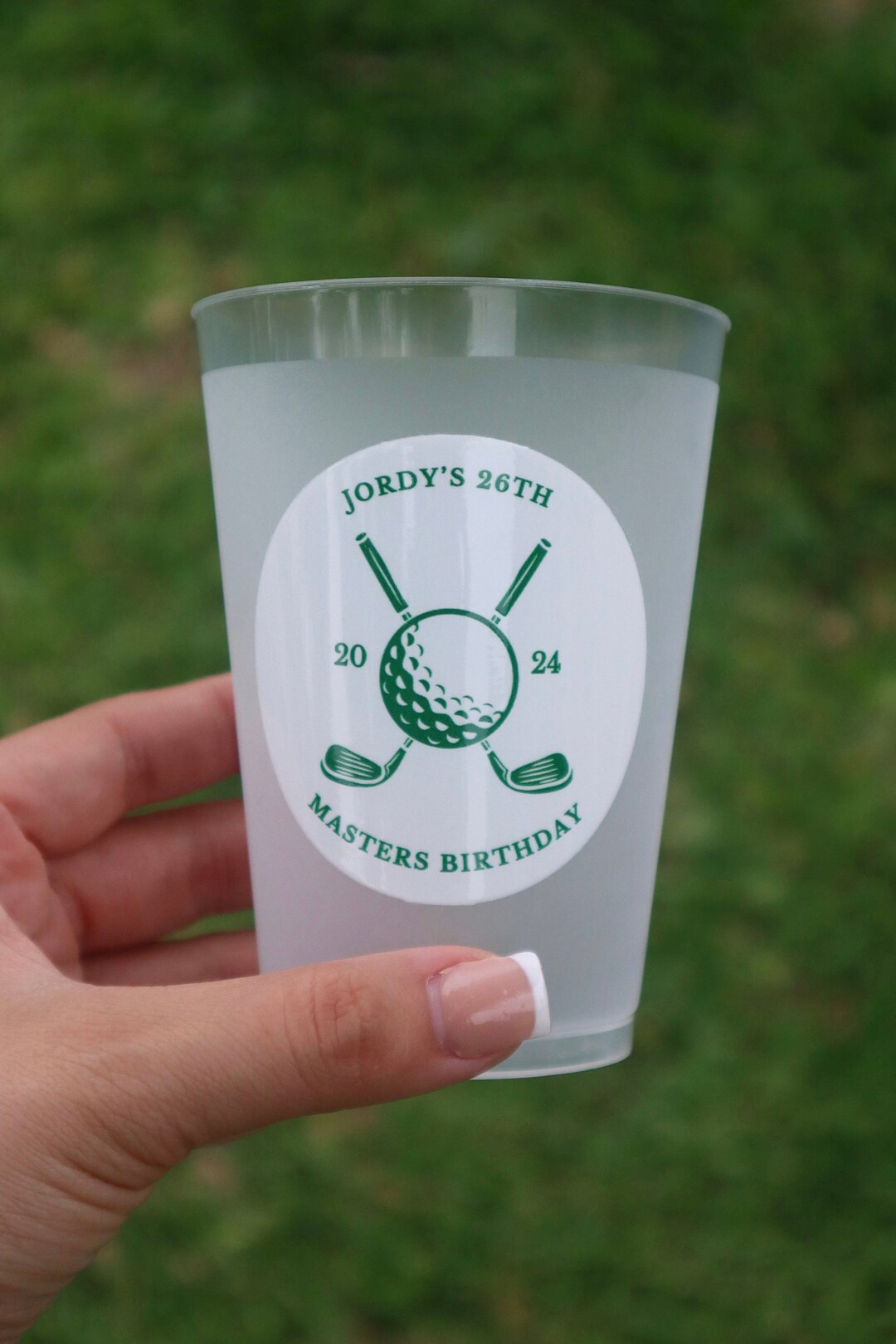 Personalized Golf Birthday Frosted Cups | Party Cups | Masters Party ...