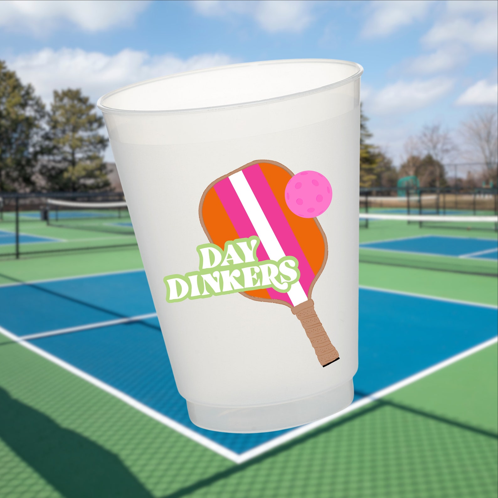 Pickle-ball Frosted Cups Pickle Ball Dinks Tournament Game Pack of 10 ...