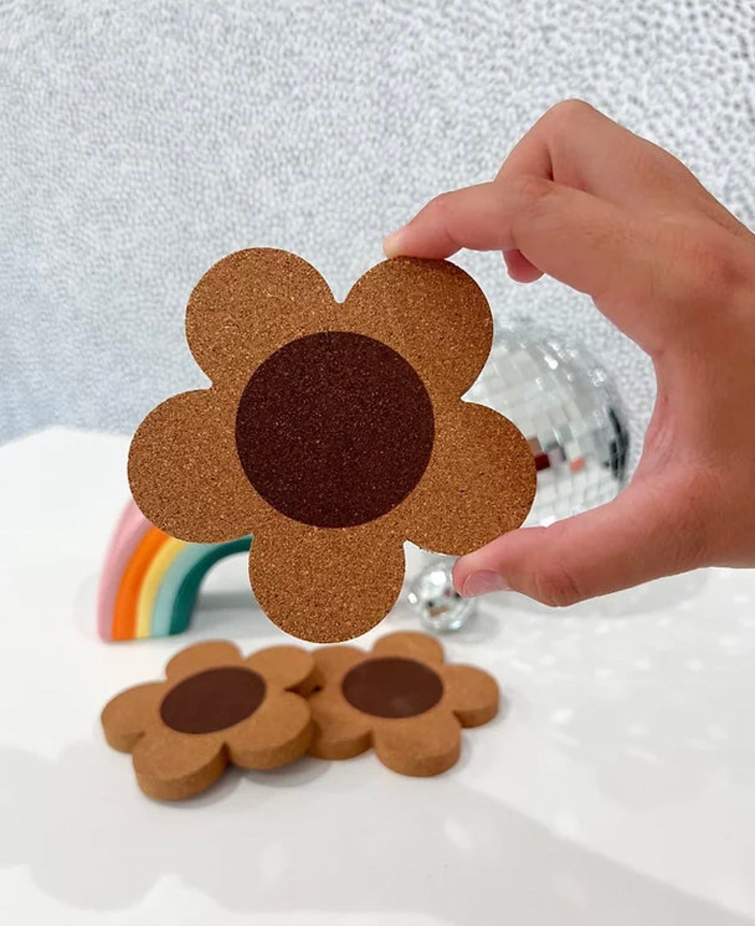 Flower Cork Coaster | Coffee Coaster | Cork Coasters | Absorbent ...