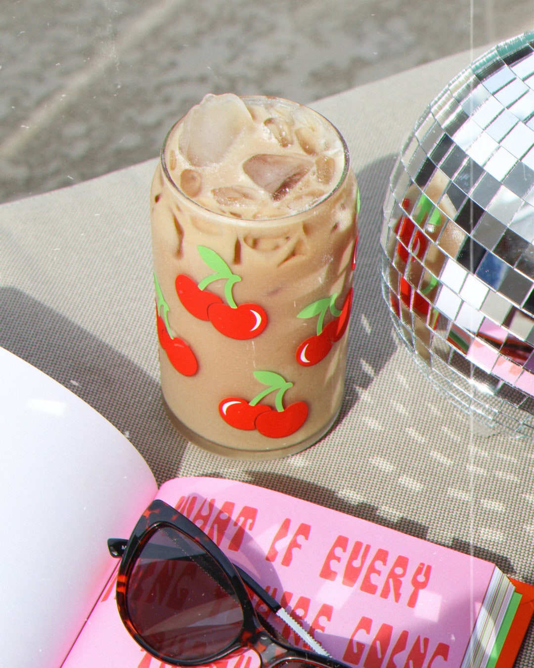 Cherry Bomb | Modern Coffee Glass | Beer Pint Glass | 16 Oz Glass ...