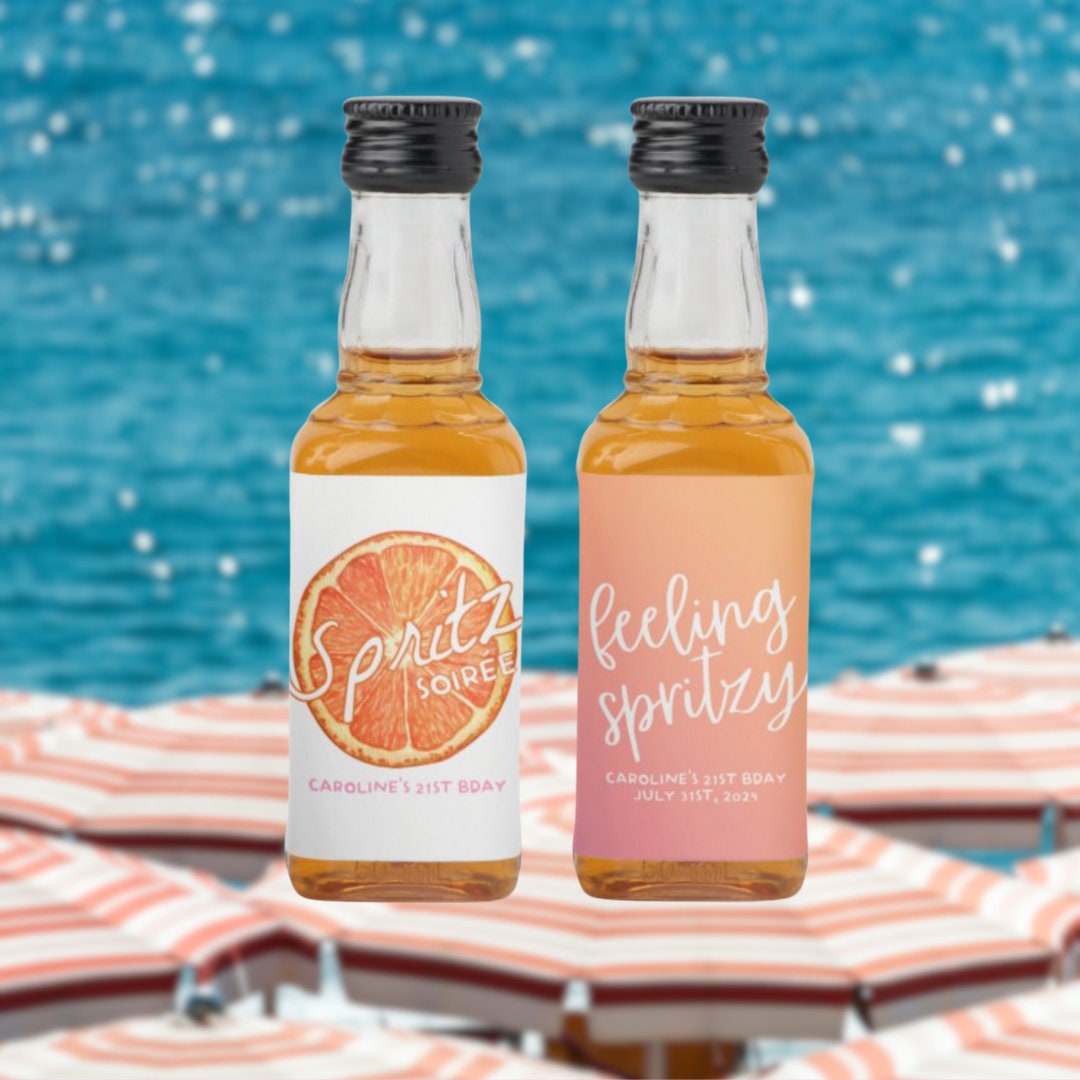 Spritz Soiree Mini Shooter Label | Party Label | Aperol Spritz Party ...