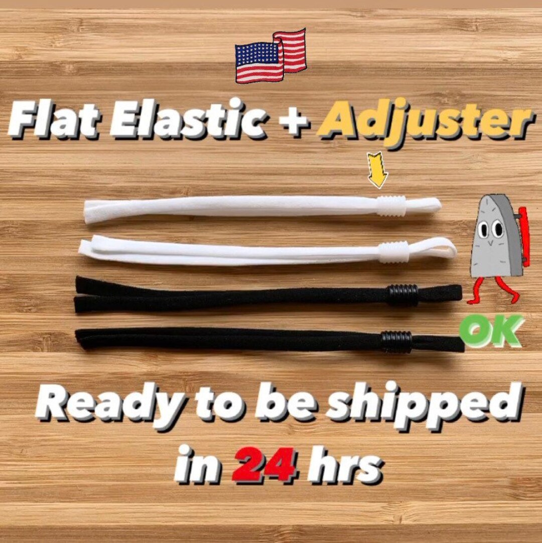 Adjustable Elastic for Face Masks Loop Elastic Black and - Etsy