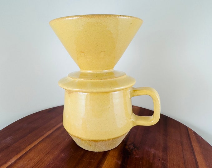 Handmade Ceramic Coffee Pour Over Dripper With Mug Mug and Coffee ...