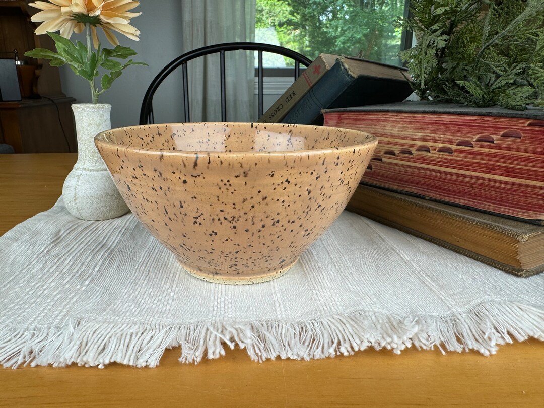6 Handmade Noodle Bowl, 20 Oz, Tan Speckle, Stoneware Pottery - Etsy