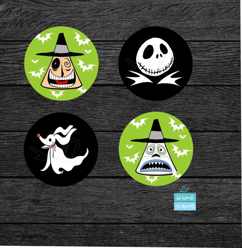 Inspired Nightmare Before Christmas Tags/labels Instant Download - Etsy