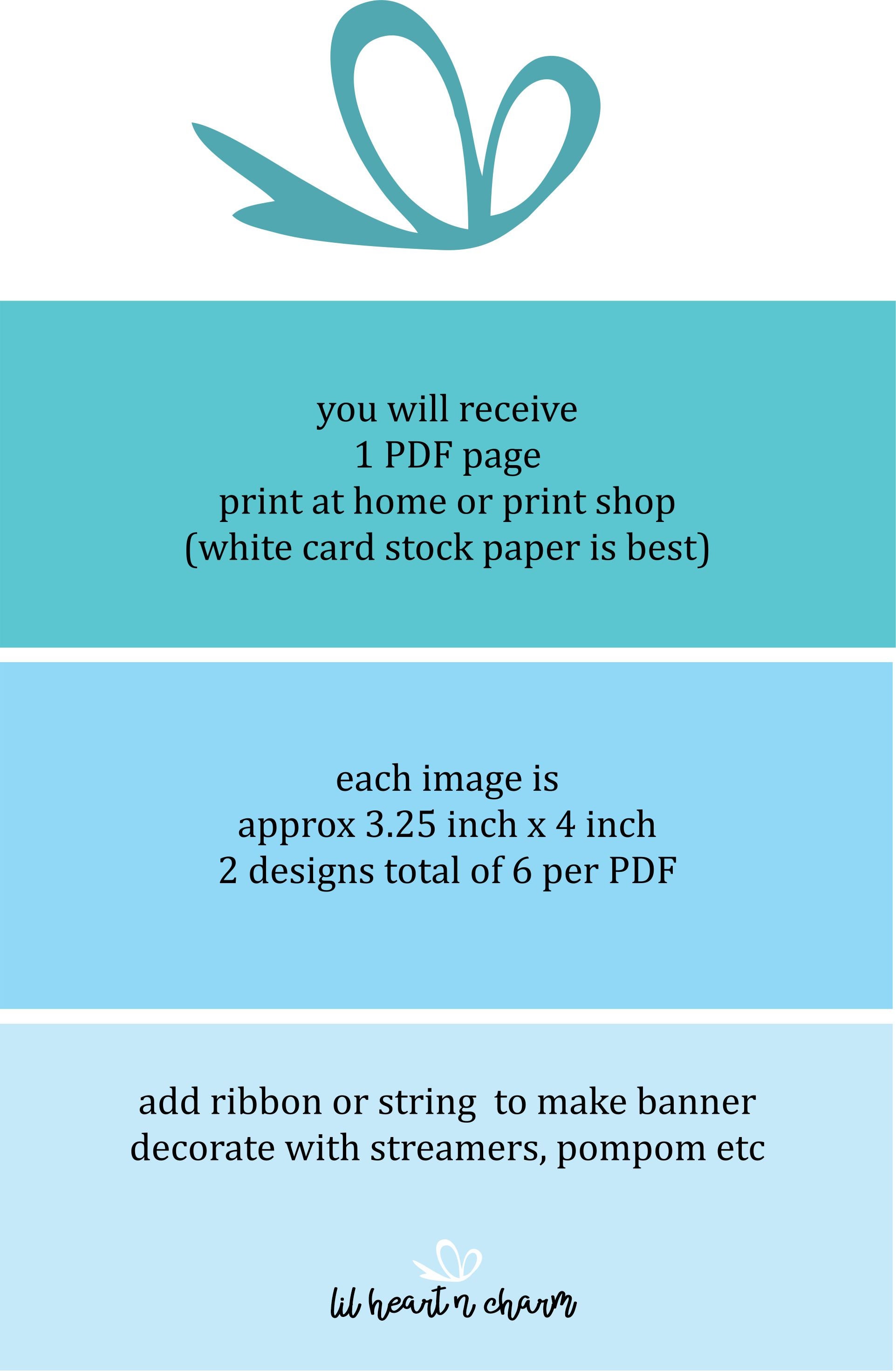 Heart Banner Printable - Etsy