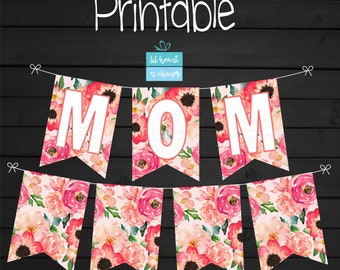 Mother's Day Banner Printable / Gift for Mom / Printable Happy Mother's ...